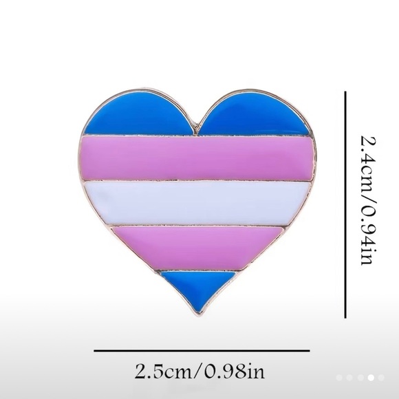 Jewelry | Trans Heart Pin | Poshmark